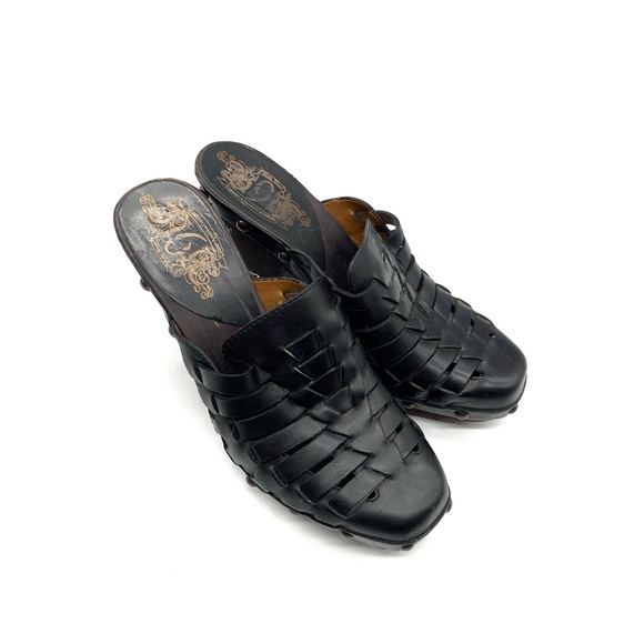 Nine West | Shoes | Nine West Clogs Mules Boho Evergreenr Leather High ...